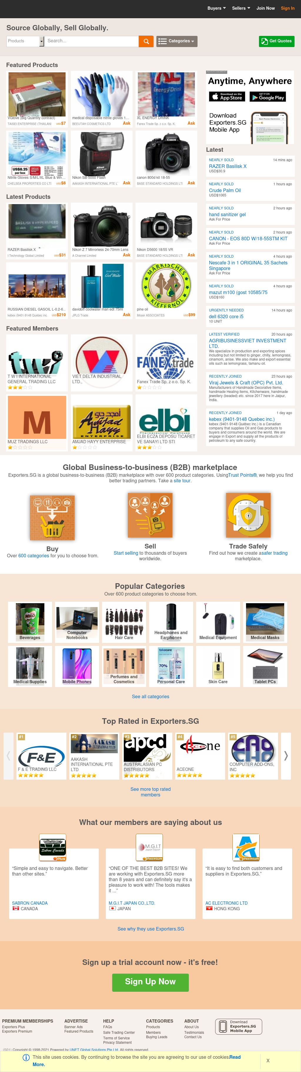 exporters.sg - .SG Domain Names: Singapore Business Directory