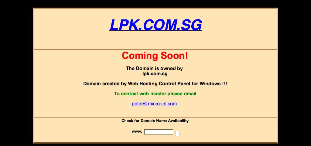 lpk.com.sg - .SG Domain Names: Singapore Business Directory