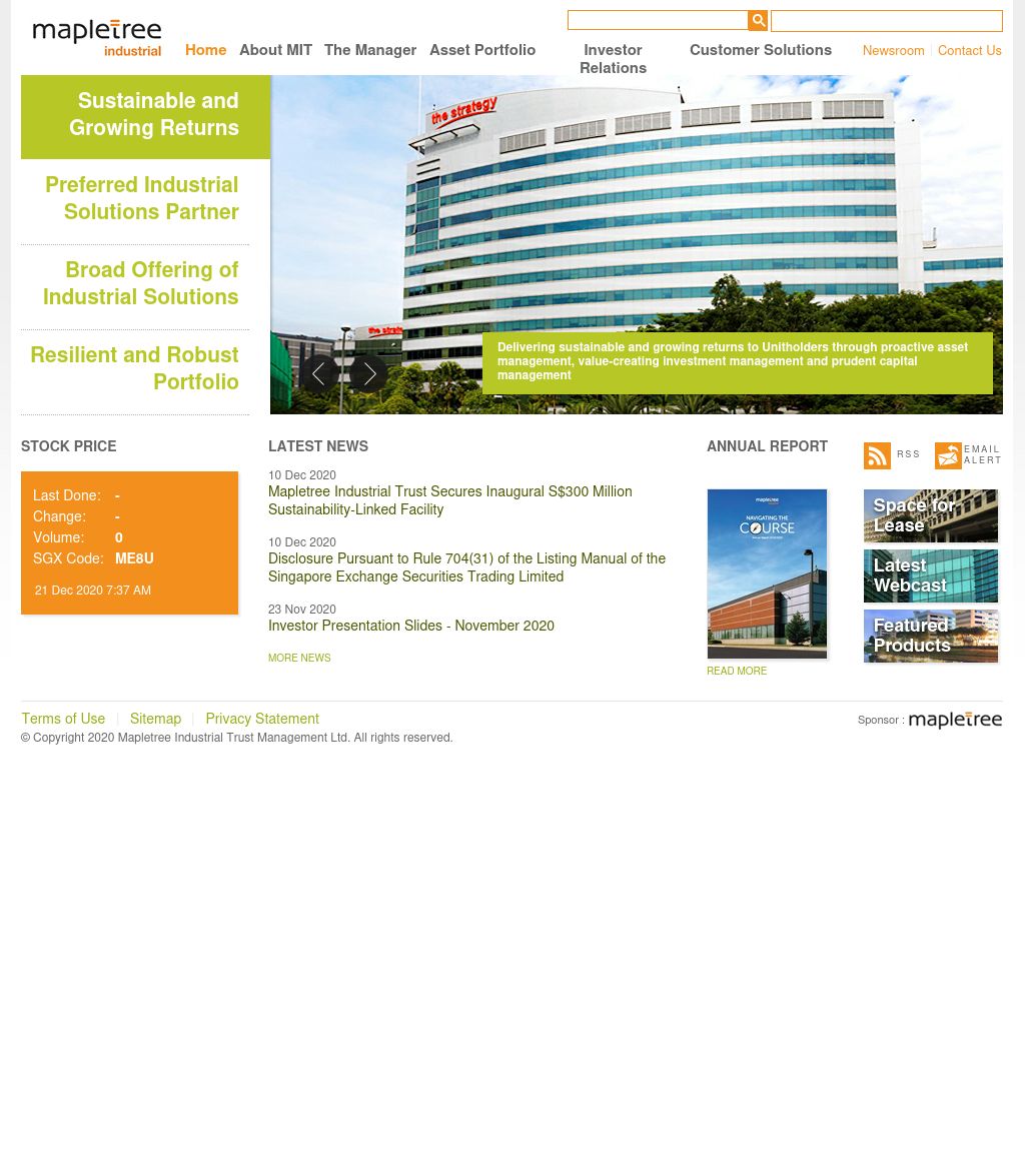 mapletreeindustrial.com.sg - .SG Domain Names: Singapore Business Directory