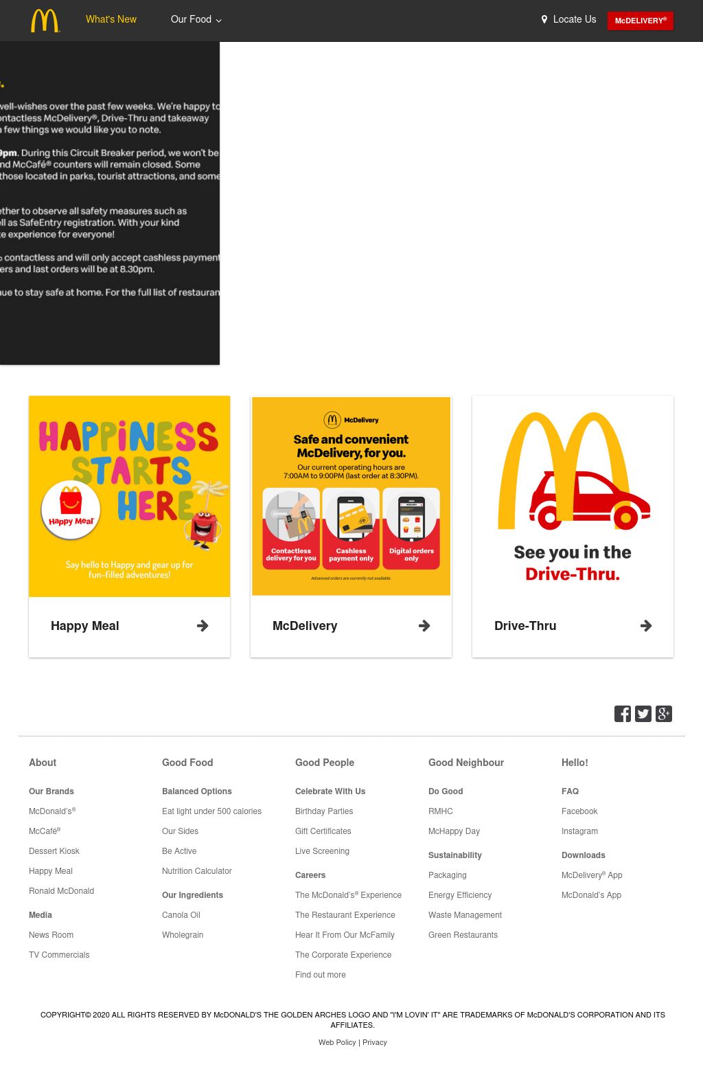 mcdonalds.com.sg - .SG Domain Names: Singapore Business Directory