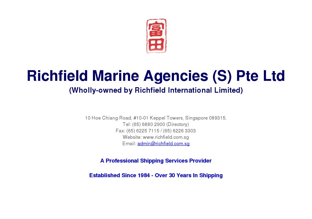 richfield.com.sg - .SG Domain Names: Singapore Business Directory