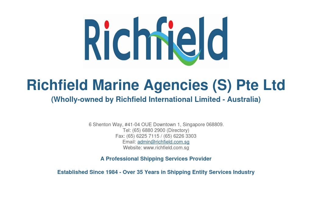 richfield.com.sg - .SG Domain Names: Singapore Business Directory