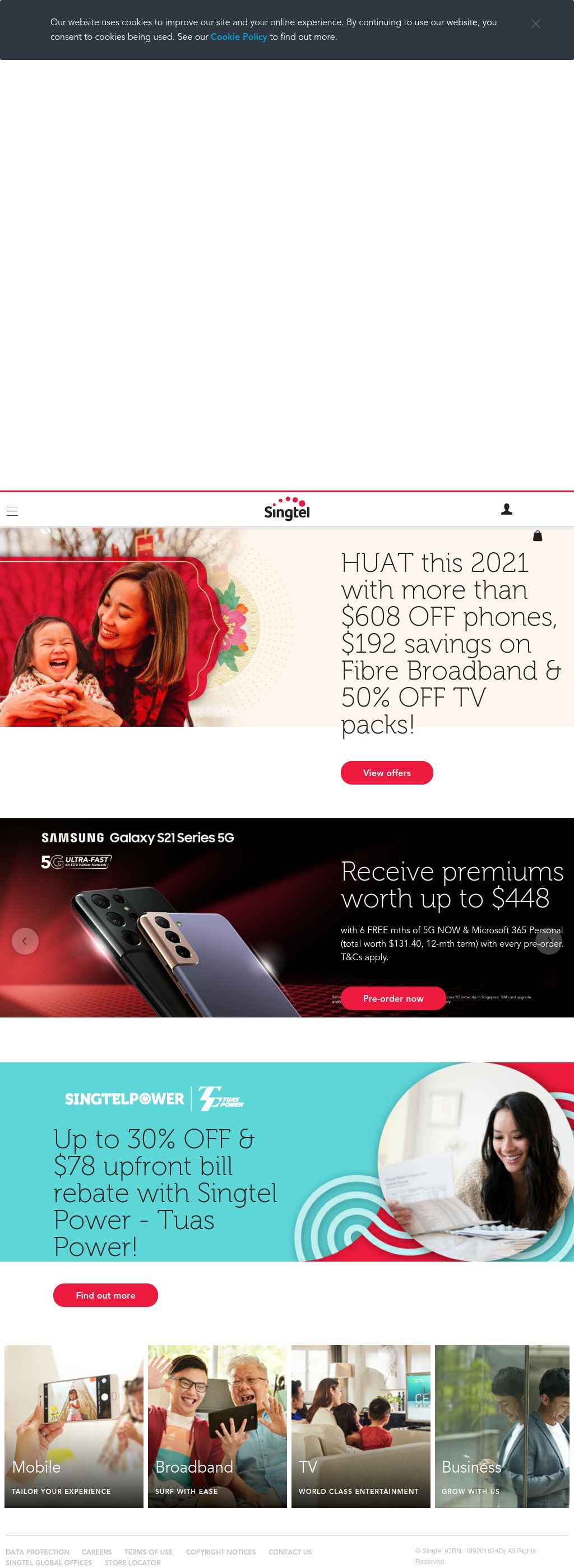 singtel.com.sg - .SG Domain Names: Singapore Business Directory
