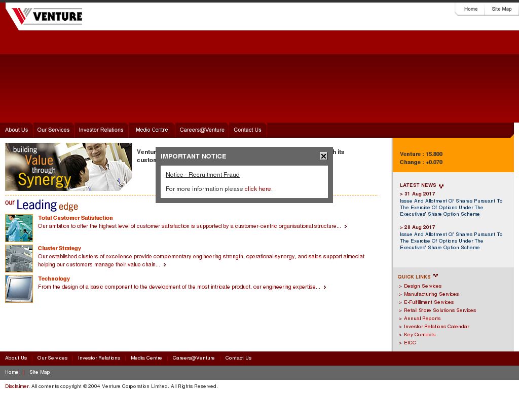 venture.com.sg - .SG Domain Names: Singapore Business Directory