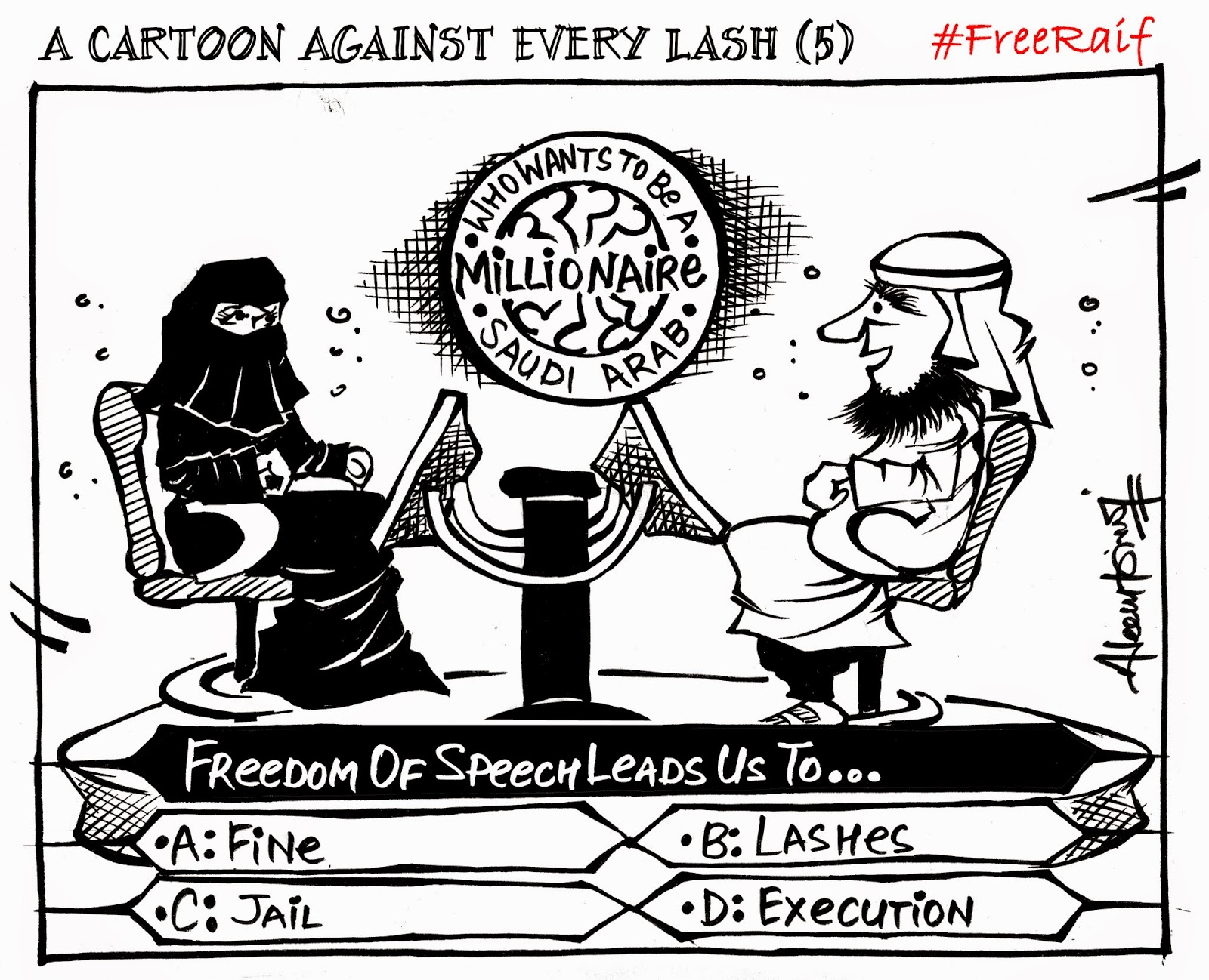Aseem Trivedi is sketching 50 cartoons to protest the 50 lashes to ...