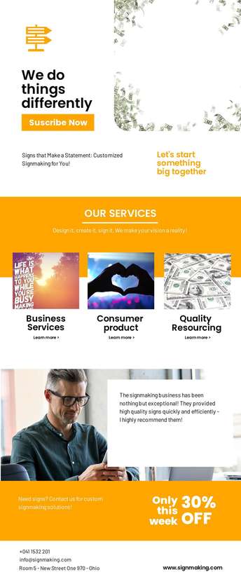 Launch Signmaking Business: Create Newsletters Editable Designs in Seconds