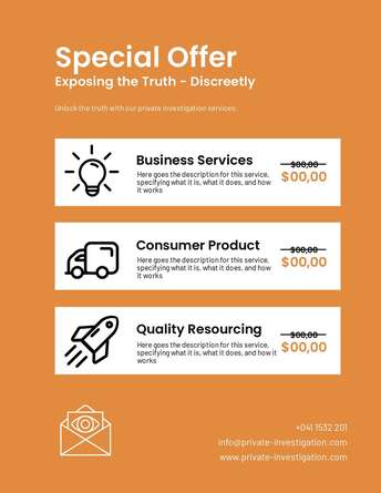 Optimize Private Investigation Business with Best Special Offers Designs