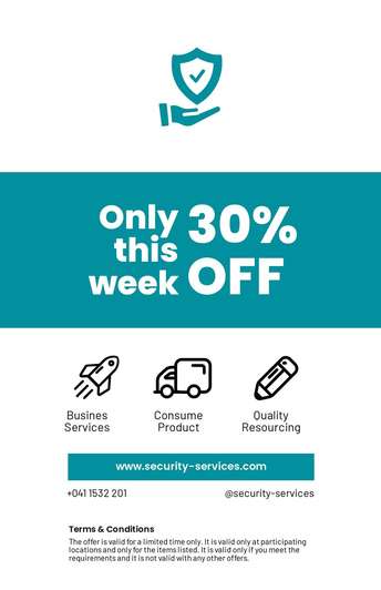 Launch Security Services with Special Offers Editable Designs Fast