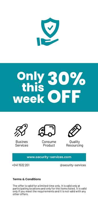 Launch Security Services with Special Offers Editable Designs Fast