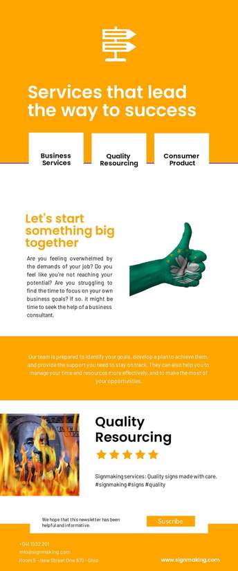 Launch Signmaking Business: Create Newsletters Editable Designs in Seconds