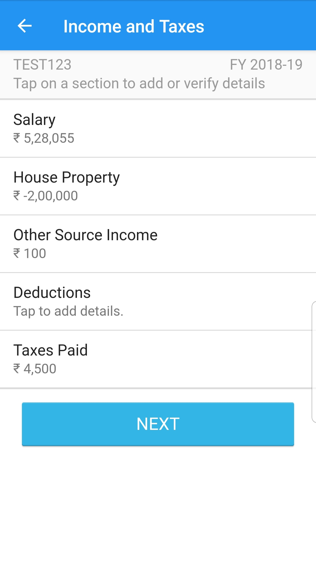 myITreturn Income-tax return filing App