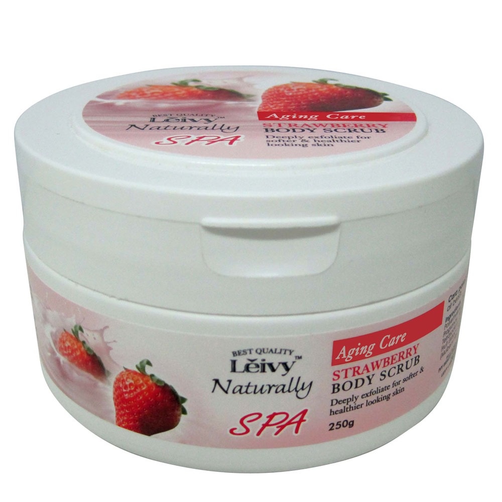 Leivy SPA Body Scrub Strawberry - Review SOCO by Sociolla