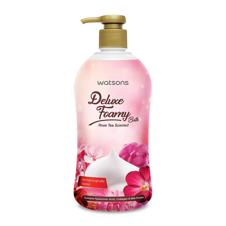 Watson Deluxe Foamy Bath Rose Tea - Review SOCO by Sociolla