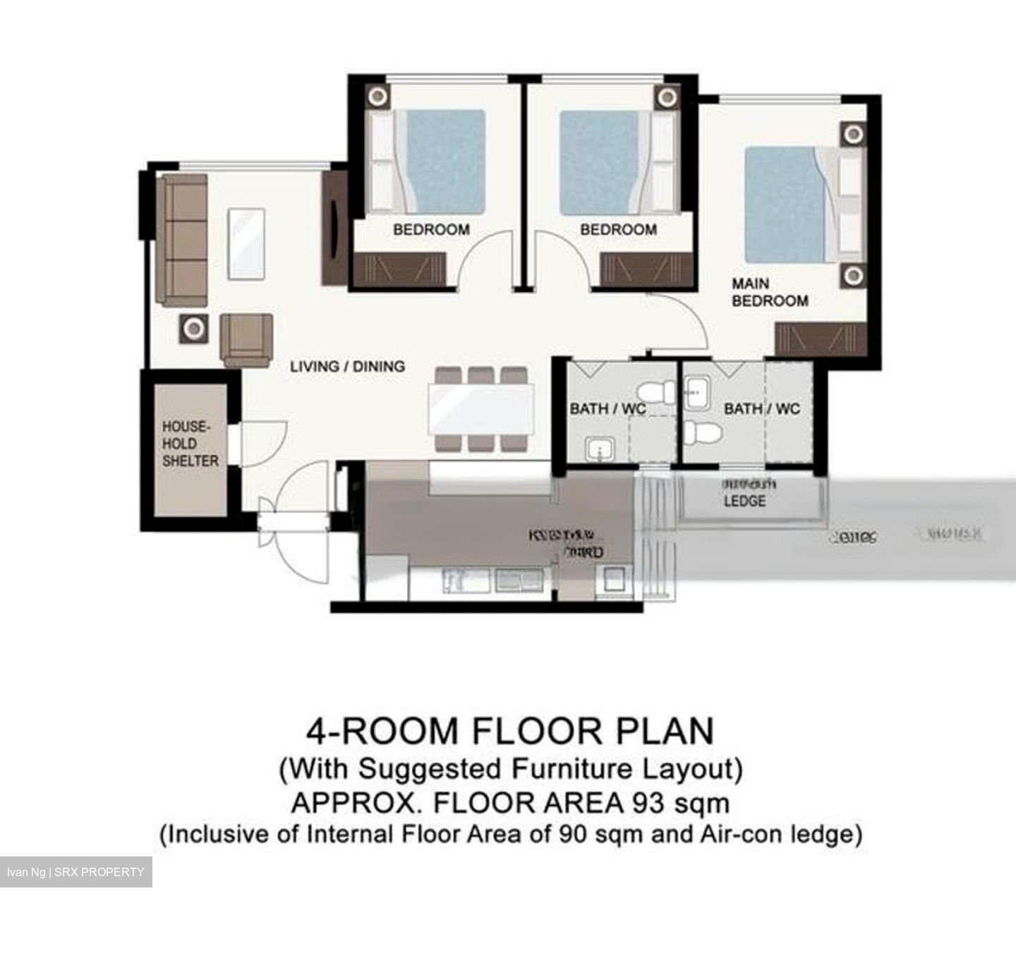 Boon Lay Grove (Jurong West), HDB 4 Rooms - For Rent #104178911
