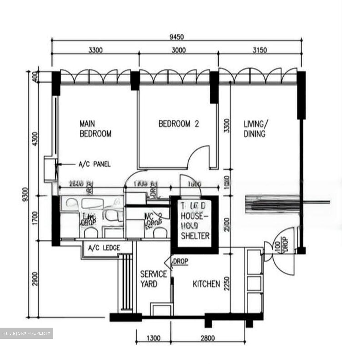 Linear Green @ Bedok (Bedok), HDB 3 Rooms - For Sale #106831491