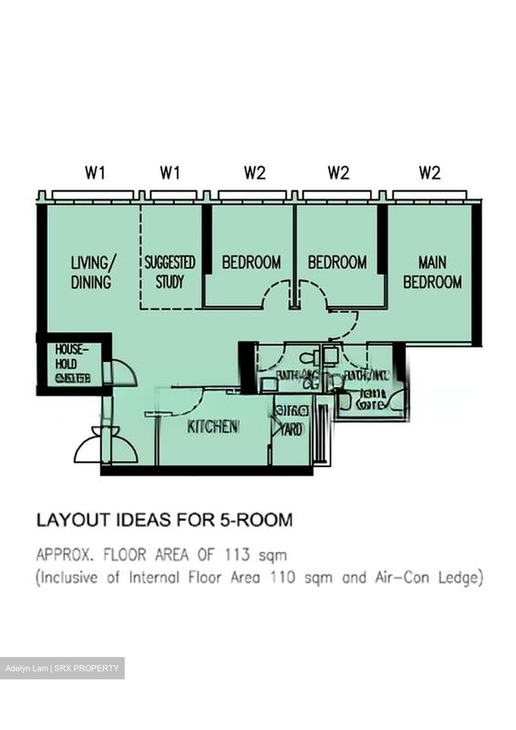 Clementi Crest (Clementi), HDB 5 Rooms - For Sale #108290041
