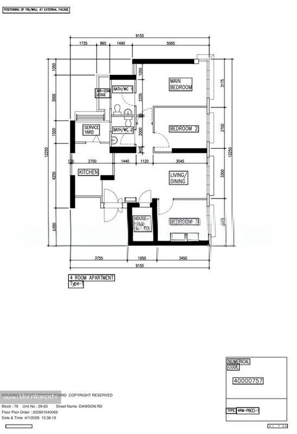 Dawson Vista (Queenstown), HDB 4 Rooms - For Sale #108982761