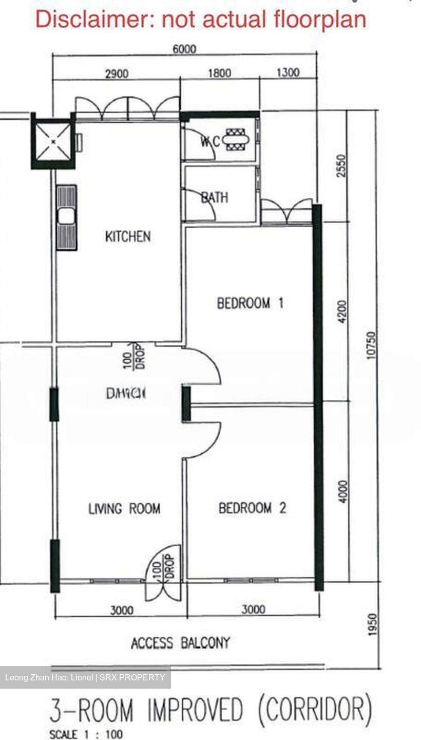 New Upper Changi Road (Bedok), HDB 3 Rooms - For Rent #109161031