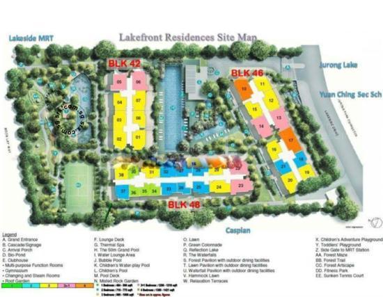 Floor Plans for The Lakefront Residences Condo | SRX