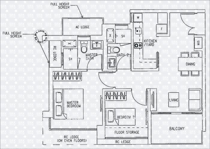 Floor Plans for H2o Residences Condo | SRX Property