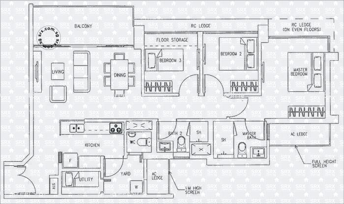 Floor Plans for H2o Residences Condo | SRX Property