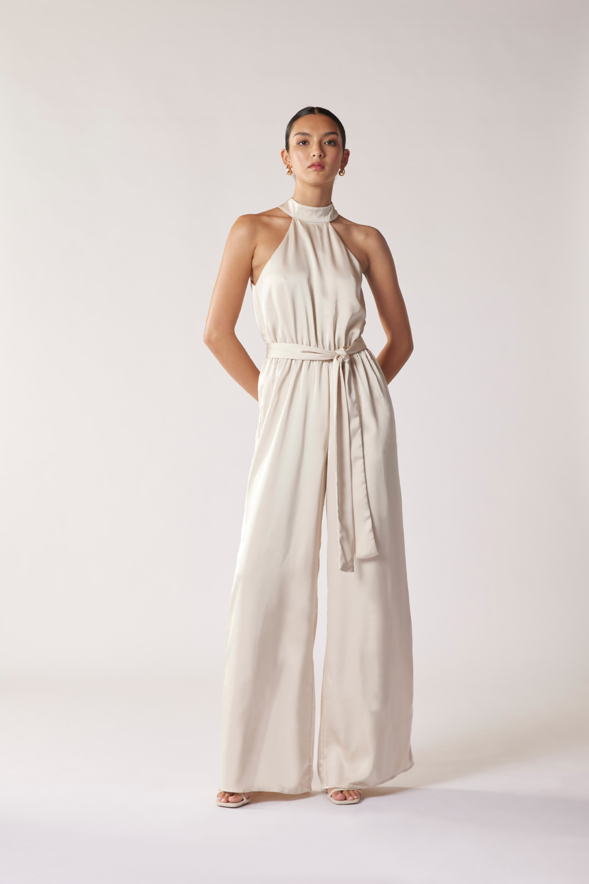 Moon Glaze Jumpsuit In Cream by MVN - Style Theory