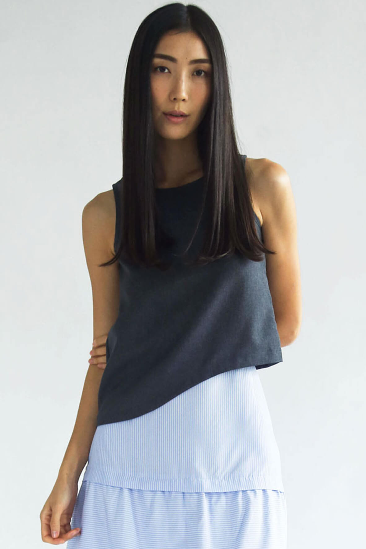 Cala Grey Top by Salient Label - Style Theory