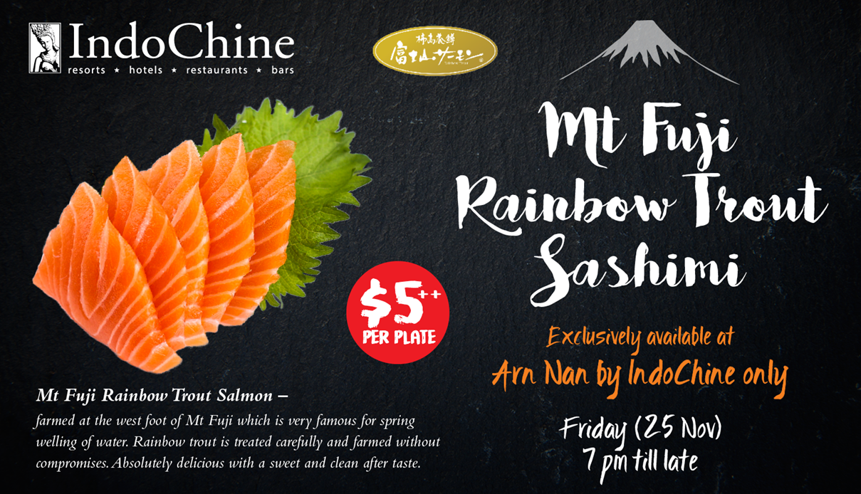 Mt Fuji Rainbow Trout Sashimi - Suntec City