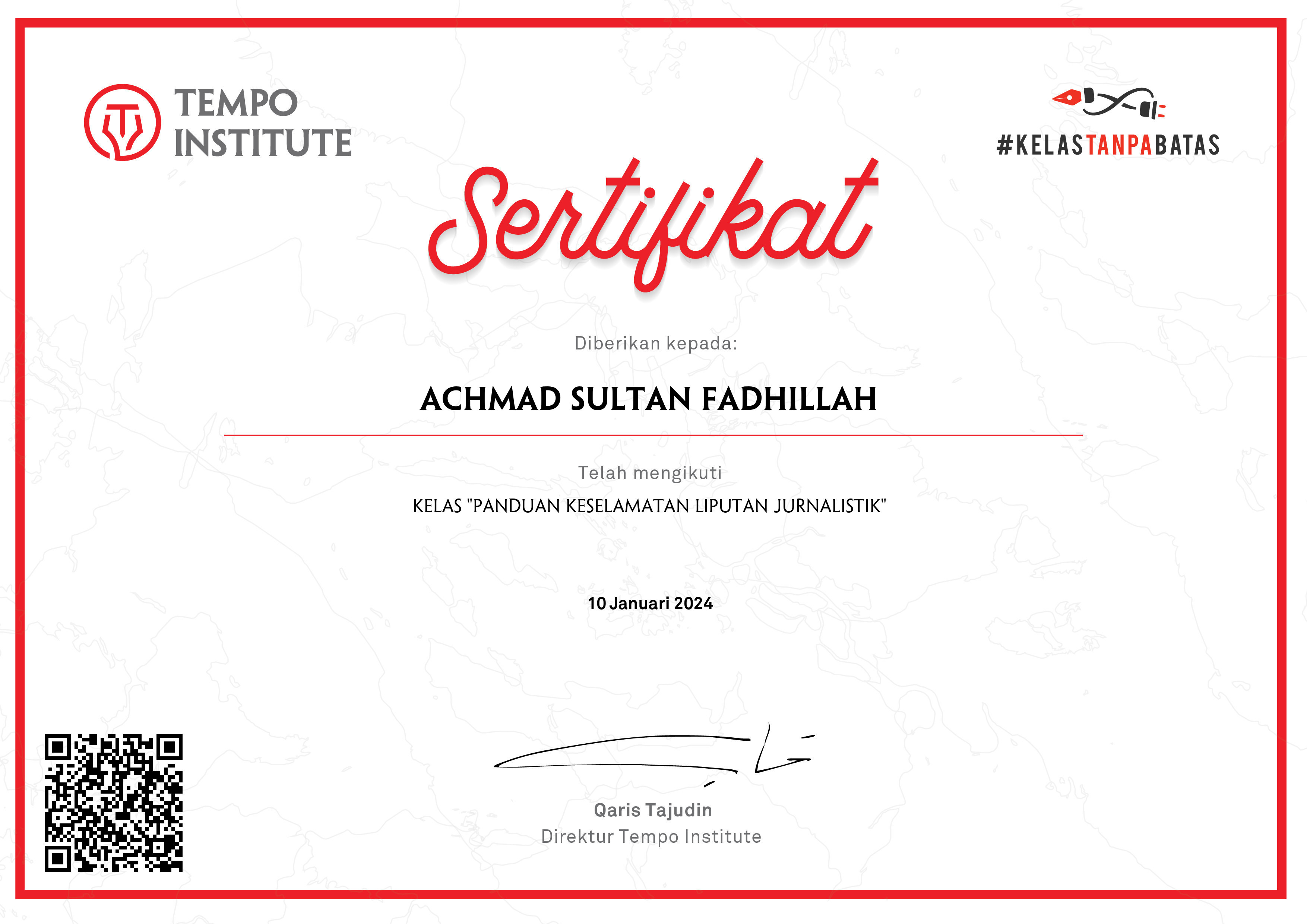 Achmad Sultan Fadhillah - Video Journalist | Content Production | LinkedIn