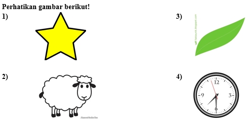 Benda simetris ditunjukkan pada nomor ....