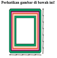 Luas gambar di atas adalah ... batang korek api.