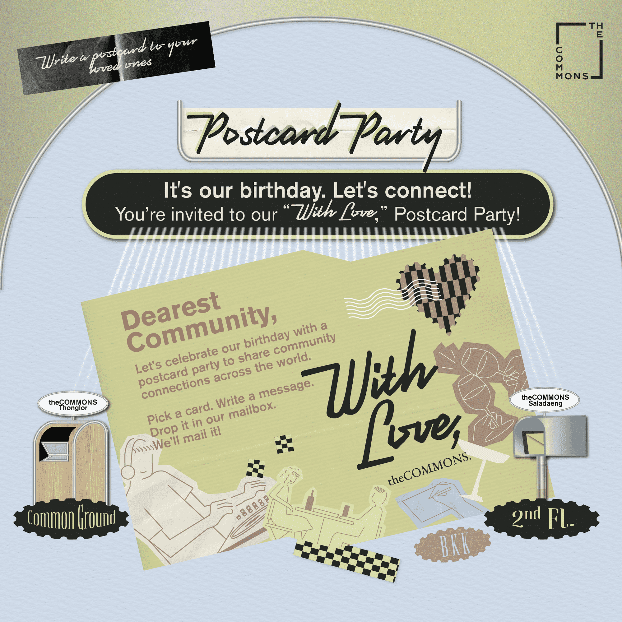 "With love,'' Postcard Party | theCOMMONS