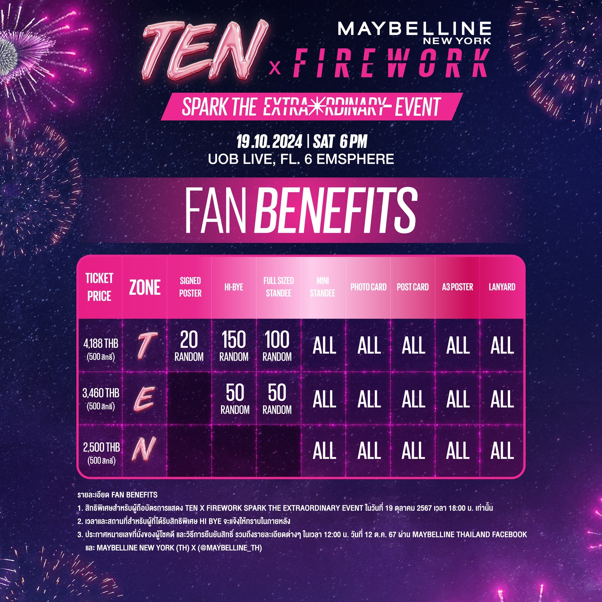 TEN X FIREWORK Spark The Extraordinary Event - Ticketmelon