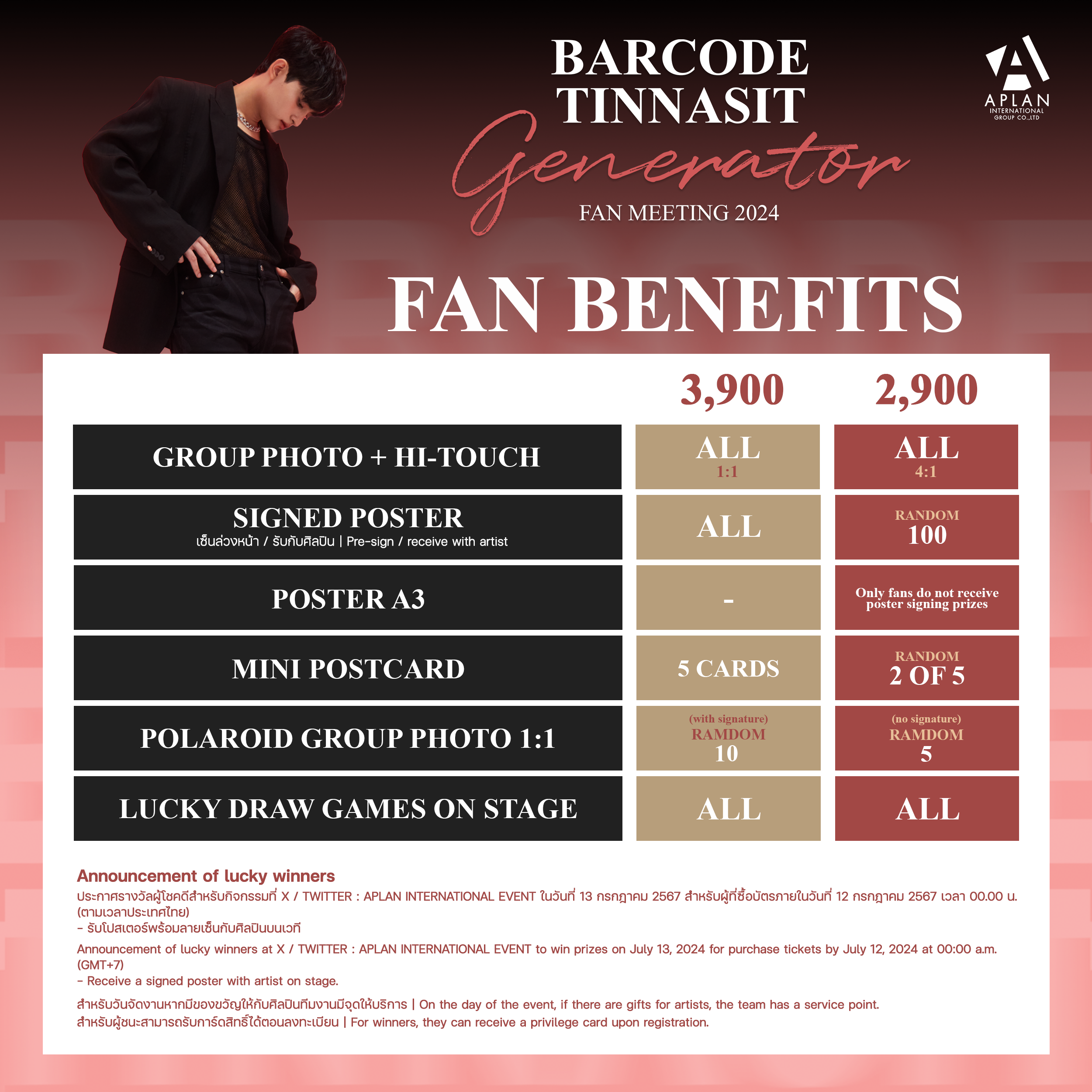Barcode Tinnasit Generator Fan Meeting 2024 - Ticketmelon
