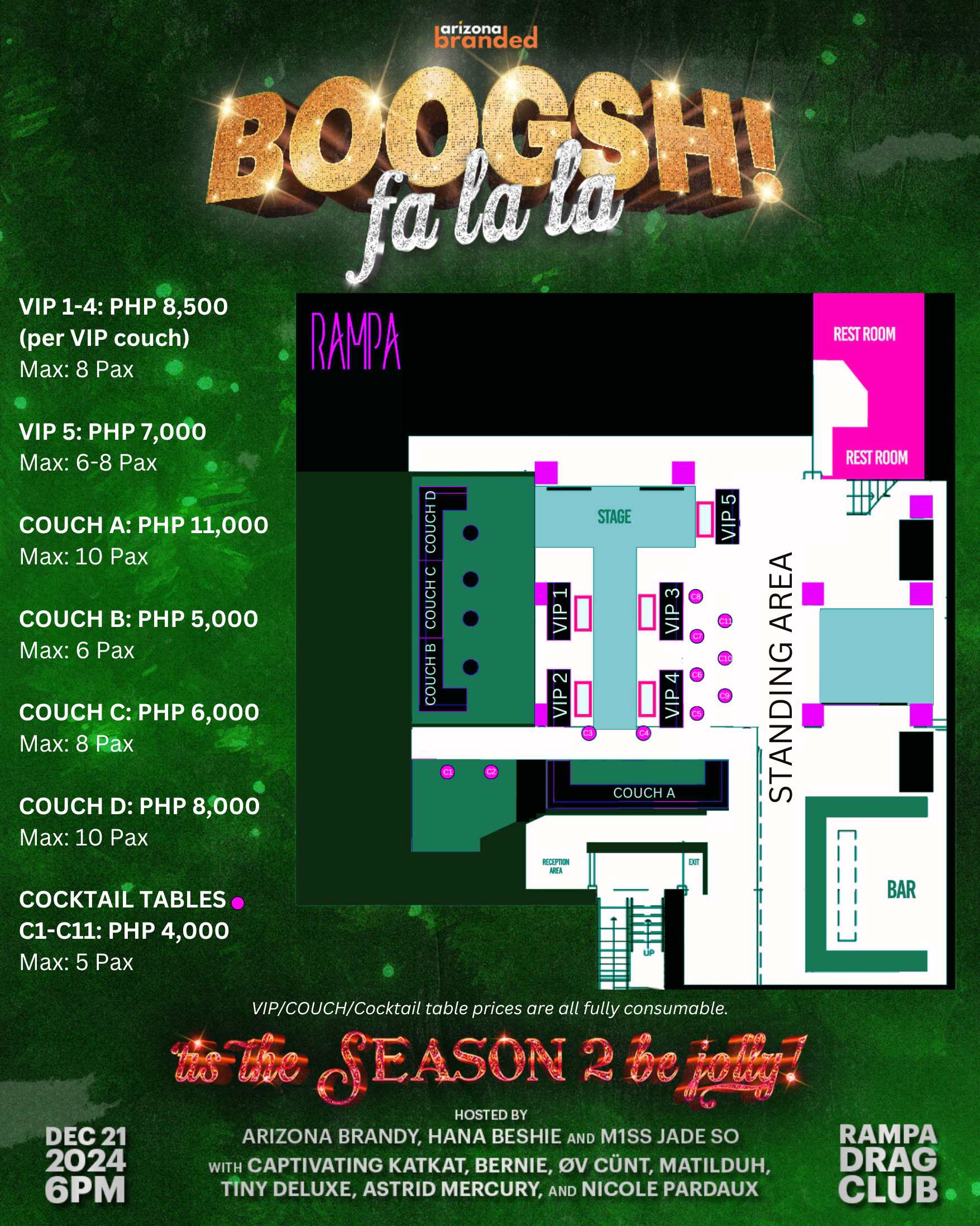 NOTE: ALL SALES ARE FINAL AND TICKETS ARE NON-REFUNDABLE