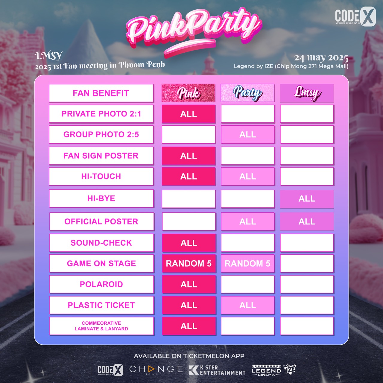 LMSY 'Pink Party' 1st Fan Meeting in Phnom Penh - Ticketmelon