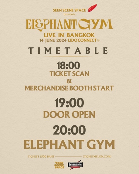 Elephant Gym Live in Bangkok 2024 - Ticketmelon