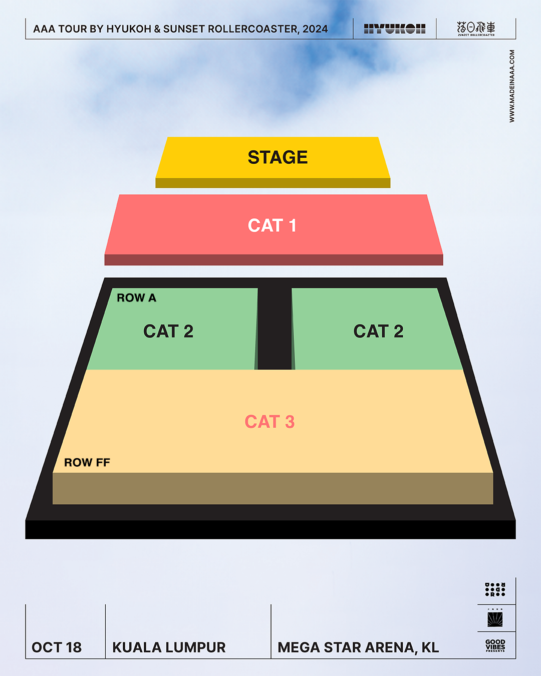 AAA Tour By HYUKOH & Sunset Rollercoaster 2024 - KL - Ticketmelon