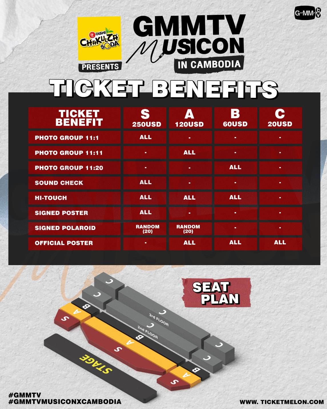 OISHI CHAKULZA SODA PRESENTS GMMTV MUSICON IN CAMBODIA - Ticketmelon