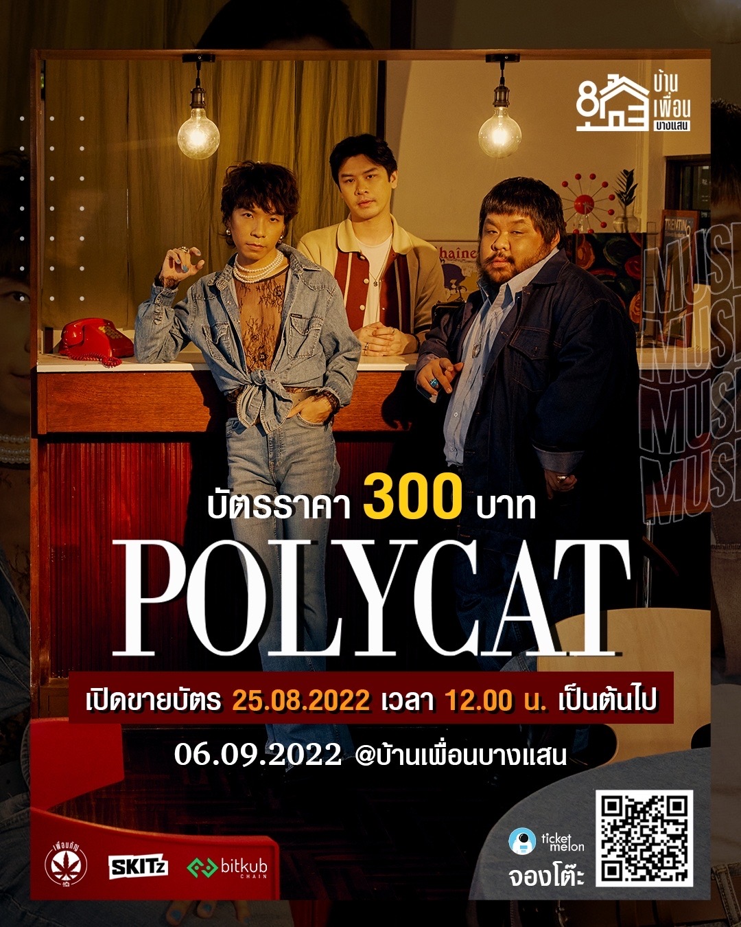 บัตรปกติราคา 300 บาท