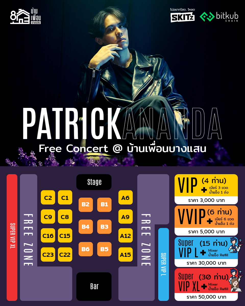 PATRICK ANANDA ณ บ้านเพื่อนบางแสน - Ticketmelon