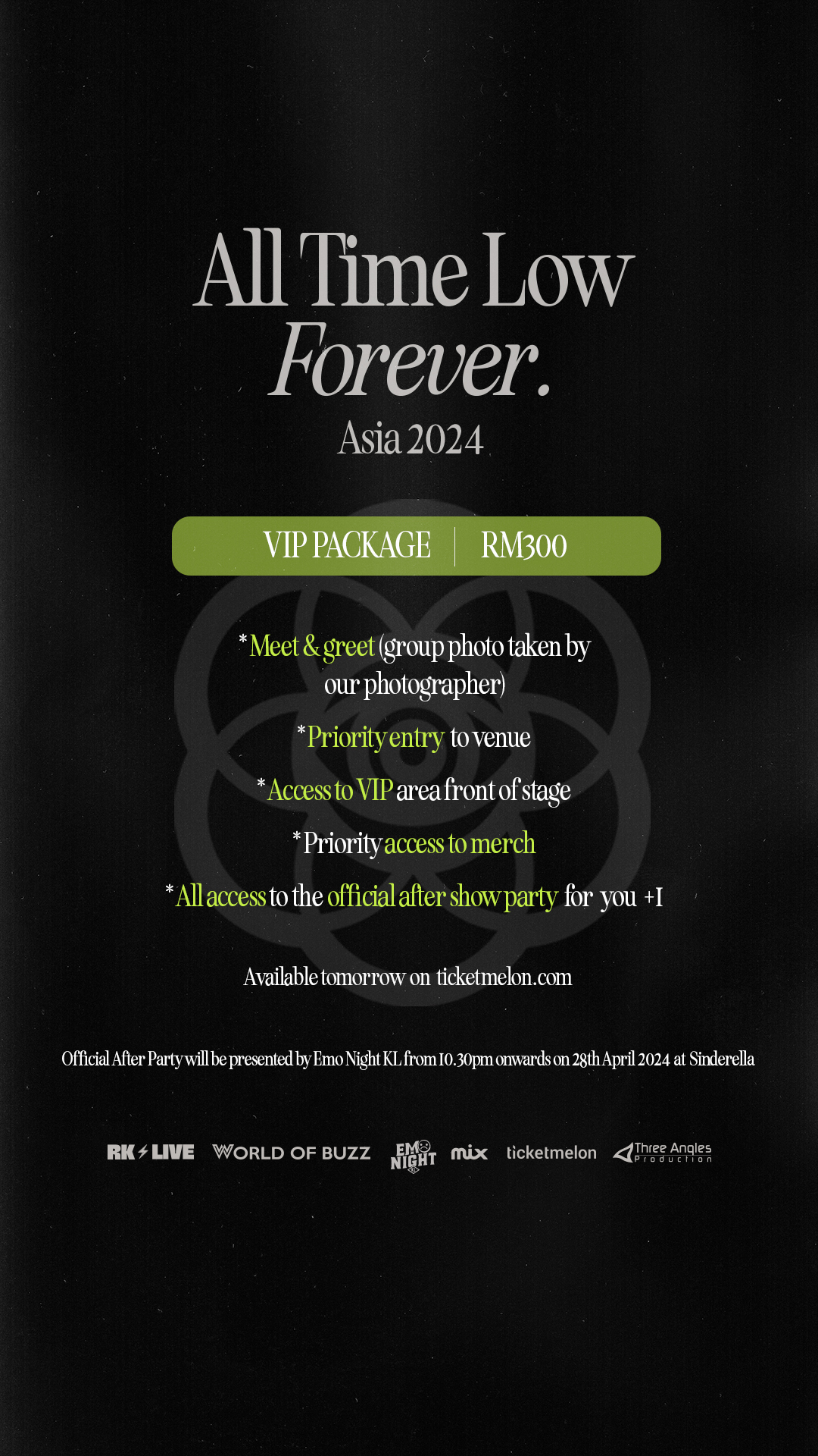 ALL TIME LOW. FOREVER. ASIA 2024 - Ticketmelon