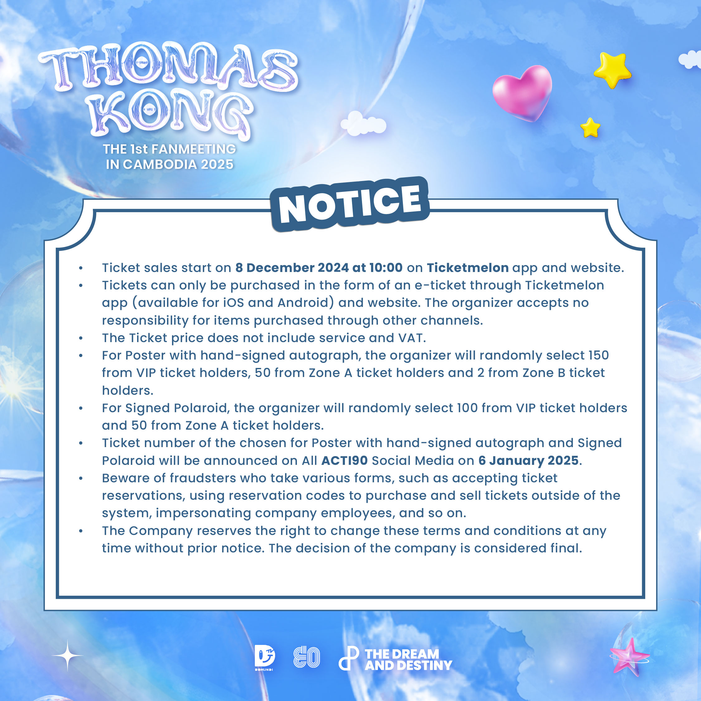 THOMAS KONG THE 1ST FANMEETING IN CAMBODIA 2025 - Ticketmelon