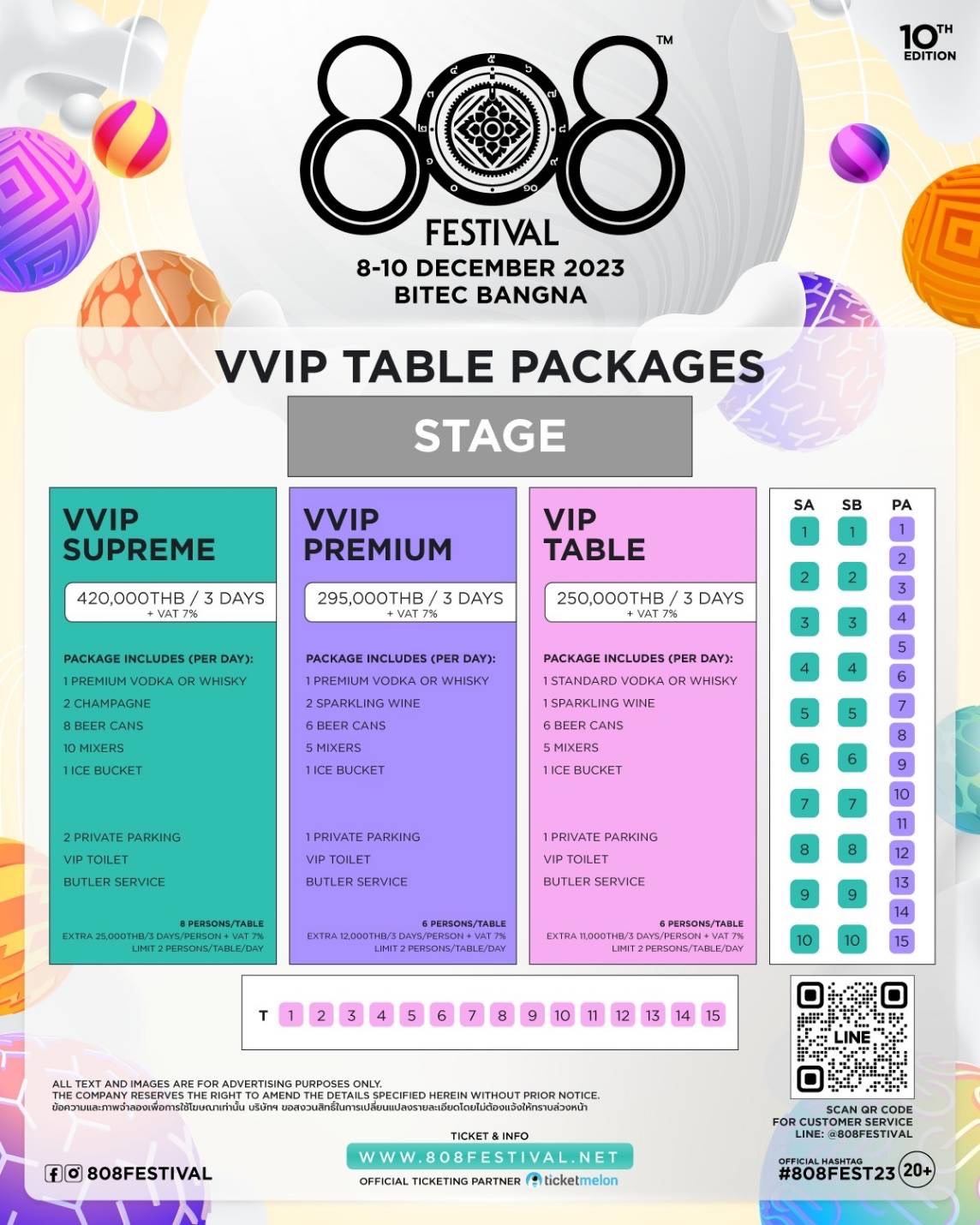 808 Festival 2023 - VVIP Table Packages - Ticketmelon