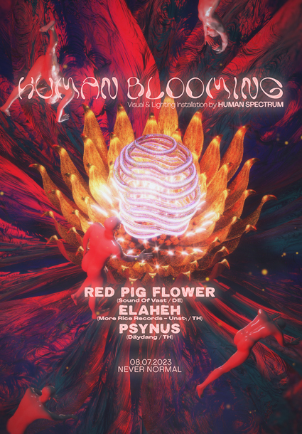 Human Blooming : Red Pig Flower - Ticketmelon