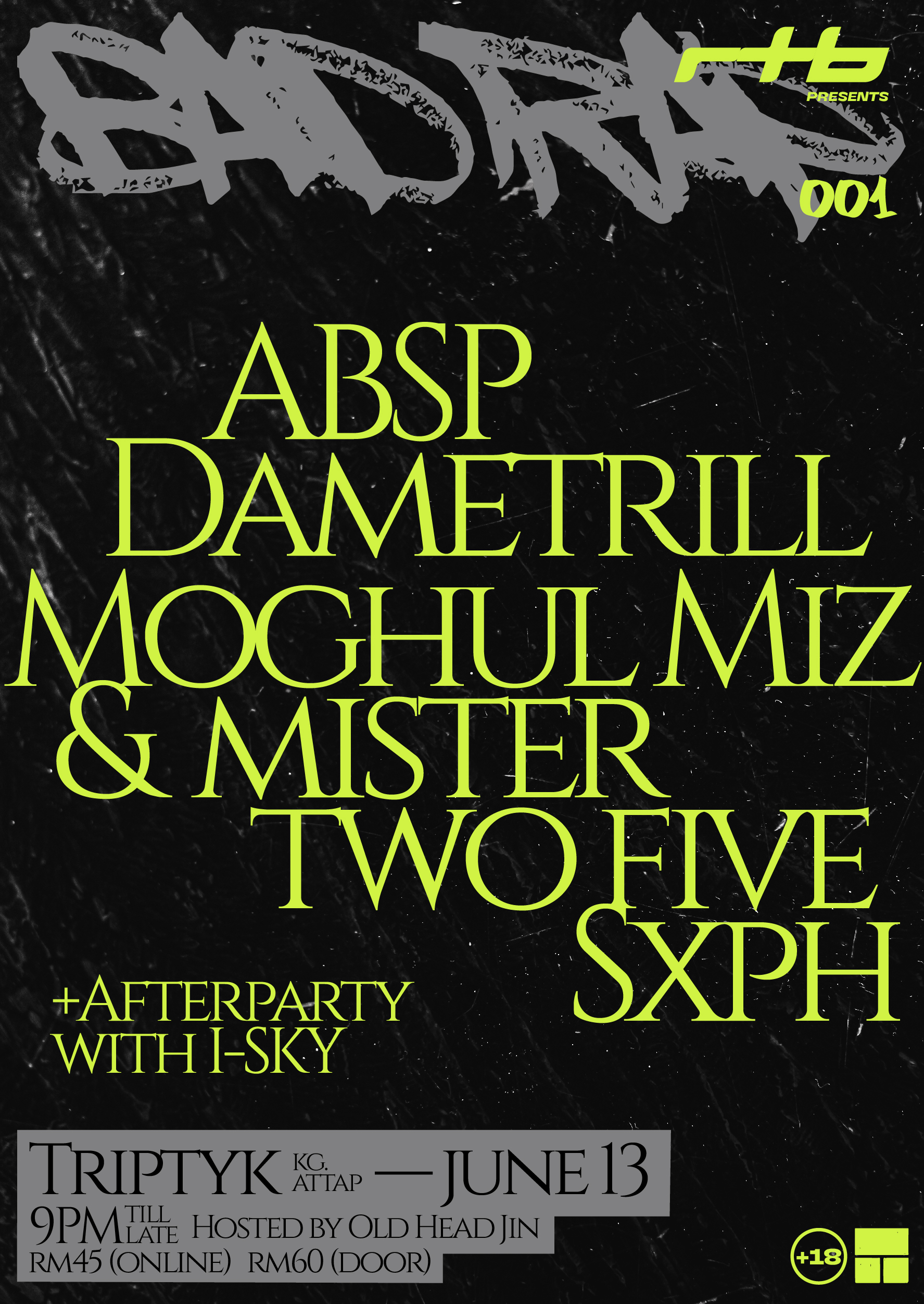 RTB Presents: BAD RAP 001 - Ticketmelon