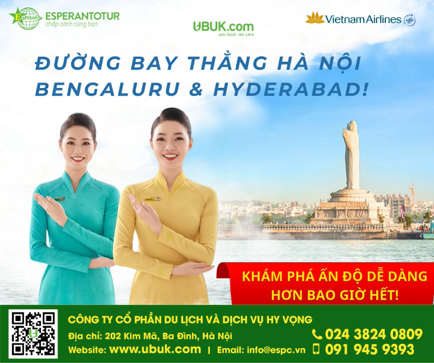 VIETNAM AIRLINES MỞ ĐƯỜNG BAY THẲNG HÀ NỘI - ẤN ĐỘ