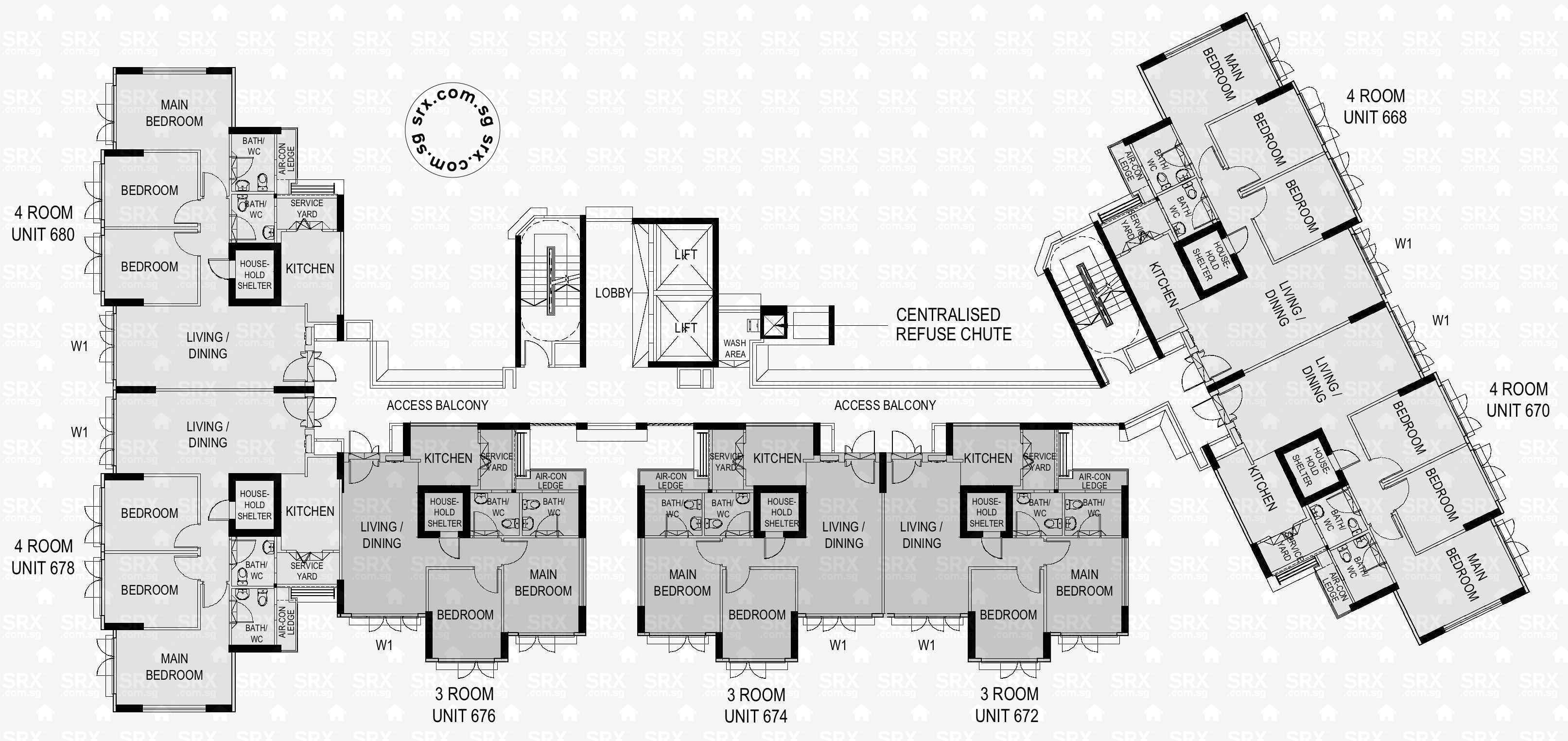 Floor Plans for 548B Segar Road (S)672548 HDB Details | SRX Property