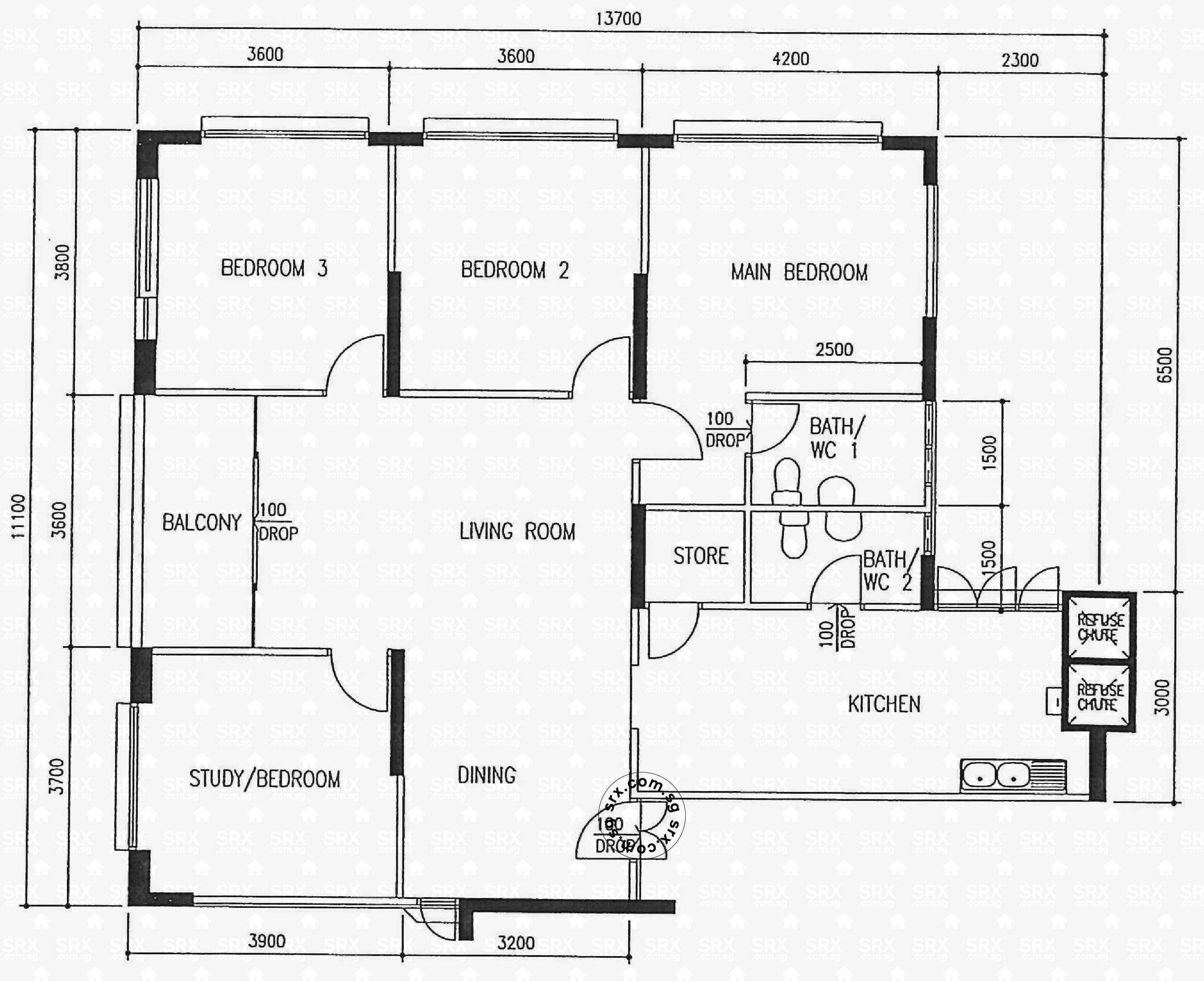 Floor Plans for Petir Road HDB Details | SRX Property