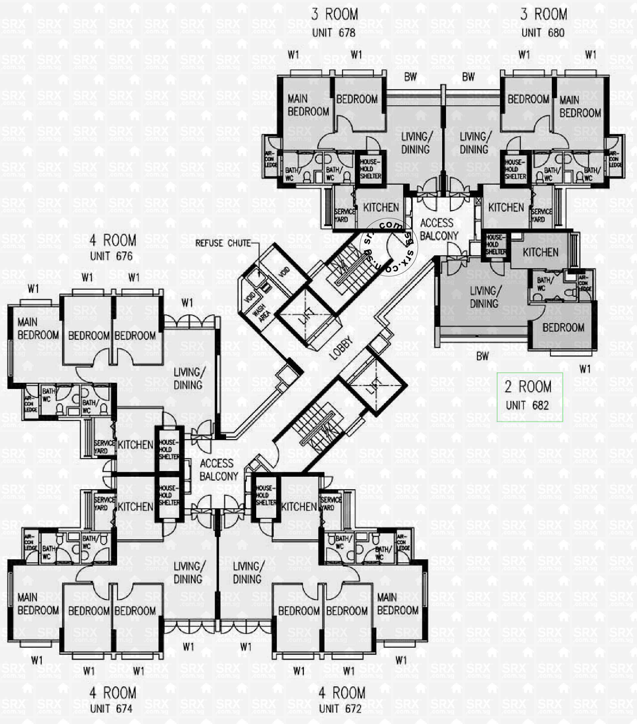 Floor Plans for Punggol Central HDB Details | SRX Property